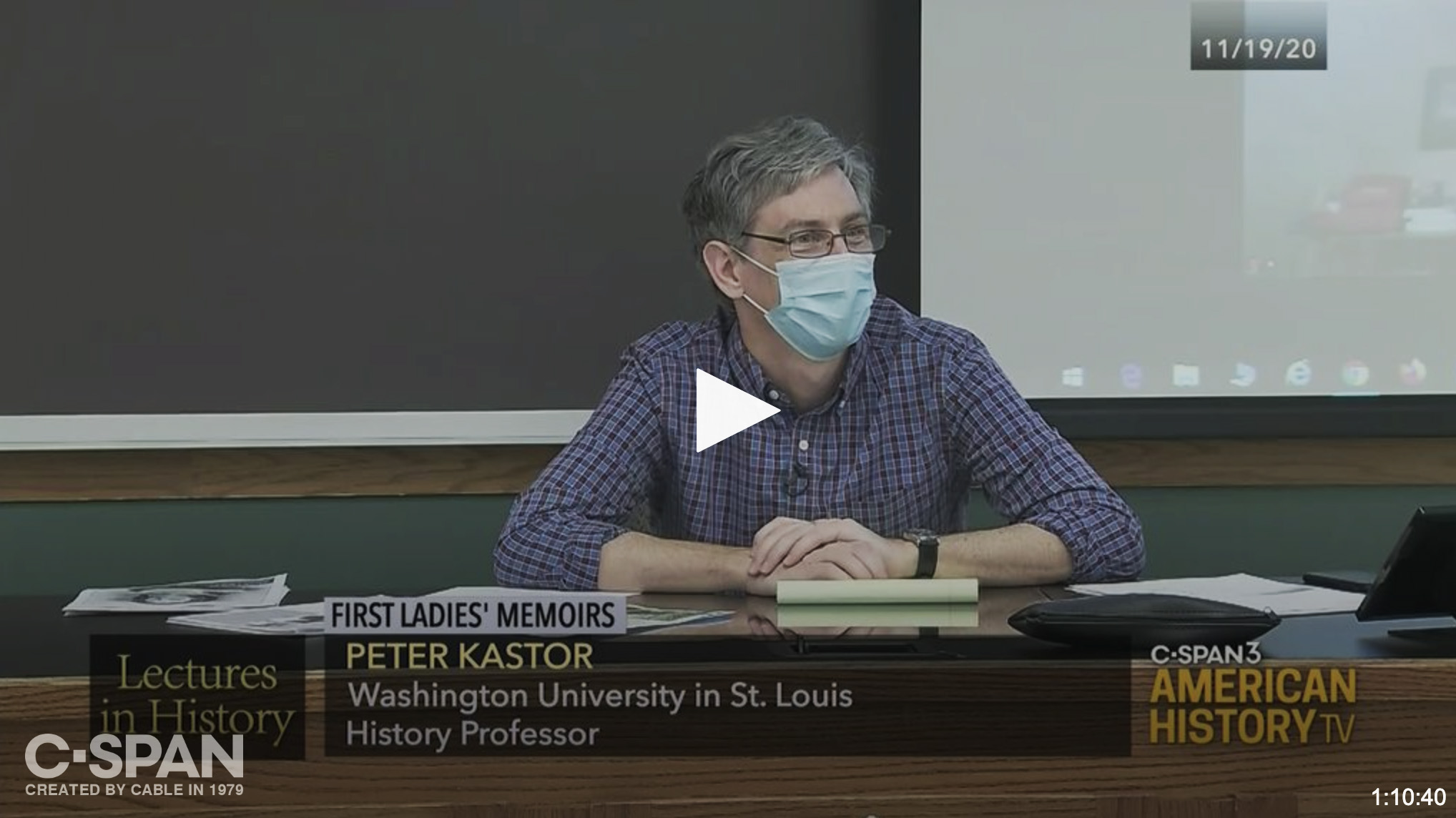 Kastor featured on C-SPAN’s ‘Lectures in History’ - The Source - WashU