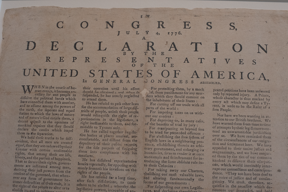 Olin Library exhibits second original Declaration of Independence - The ...